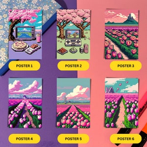 Vaporwave, Lo-fi Pixel Art in Kawaii Aesthetic Illustration Style Art ...