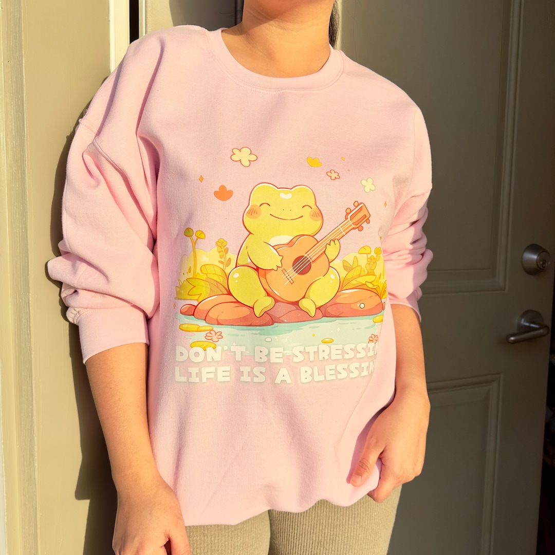 Kawaii Cute Frog Self Affirmation Crewneck Sweatshirt Self - Etsy