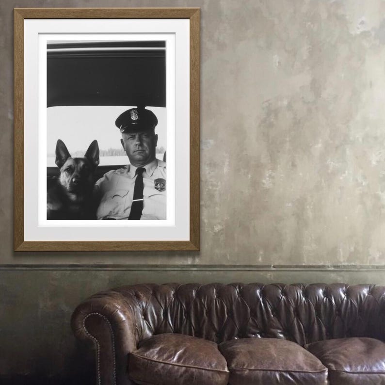 Vintage Police Poster | Black White Law Enforcement Art | Officer ...