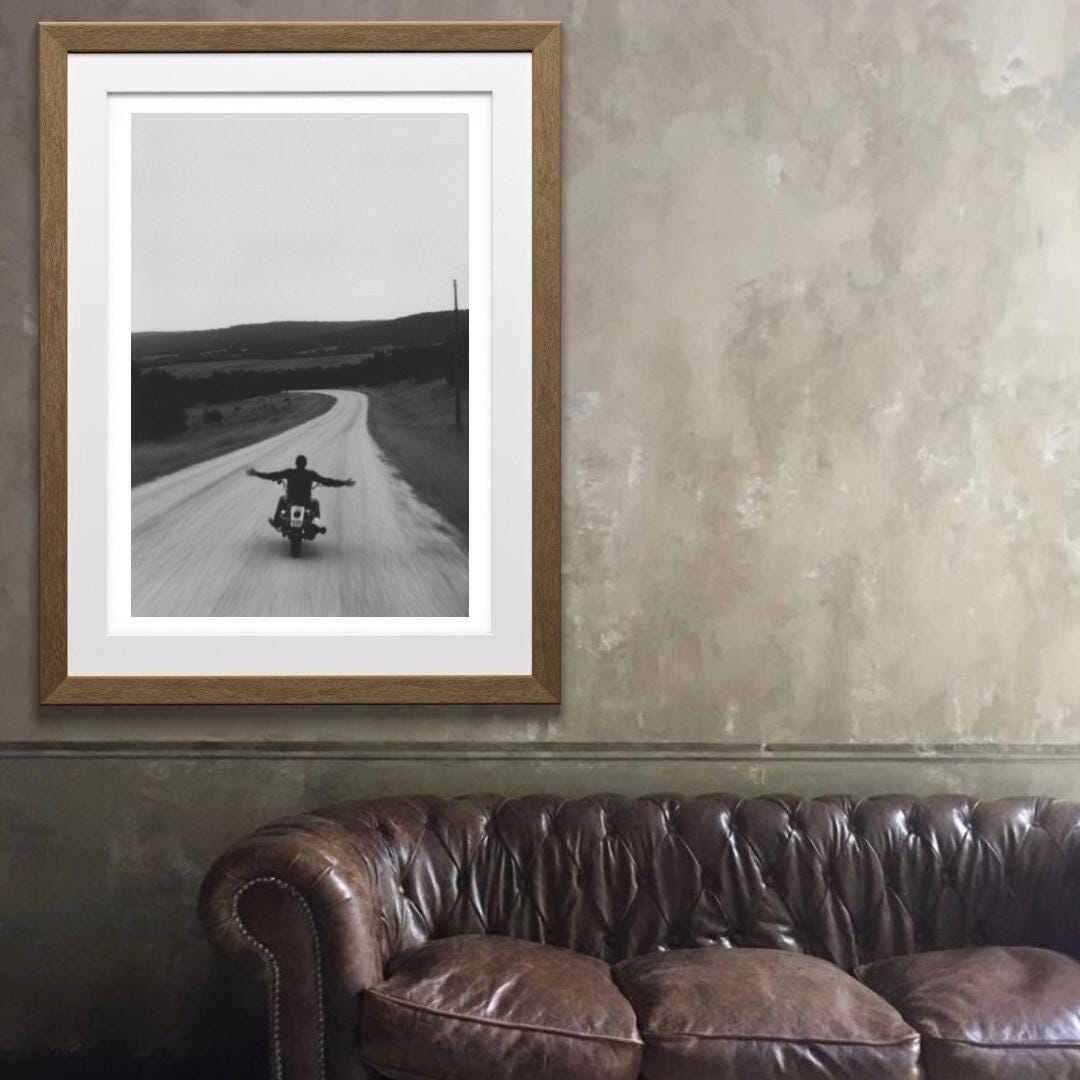 Vintage Motorcycle Poster | Moto Wall Art | Biker Print | Man Cave ...