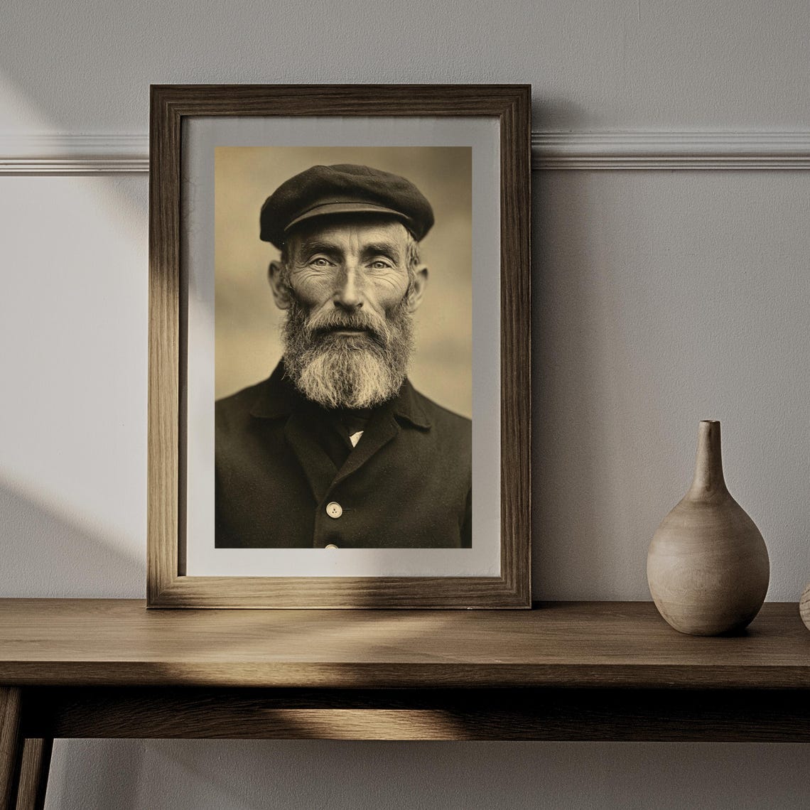 Vintage Sailor Portrait Print Nautical Wall Art Maritime Decor Father's ...