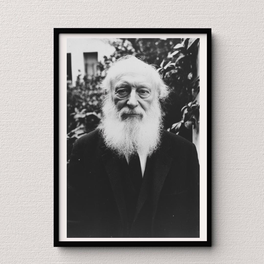 Vintage Scholarly Portrait Black and White Wall Art Academic Office ...