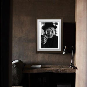 Vintage Detective Portrait | Retro Masculine Wall Art | Office Study ...