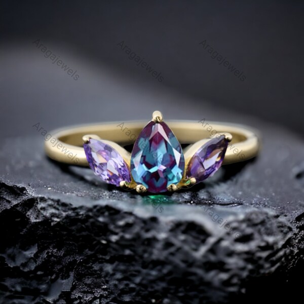 Unique Amethyst Engagement Ring - Etsy