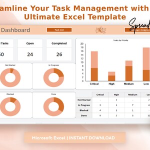 Streamline Your Task Management With the Ultimate Excel Template - Etsy