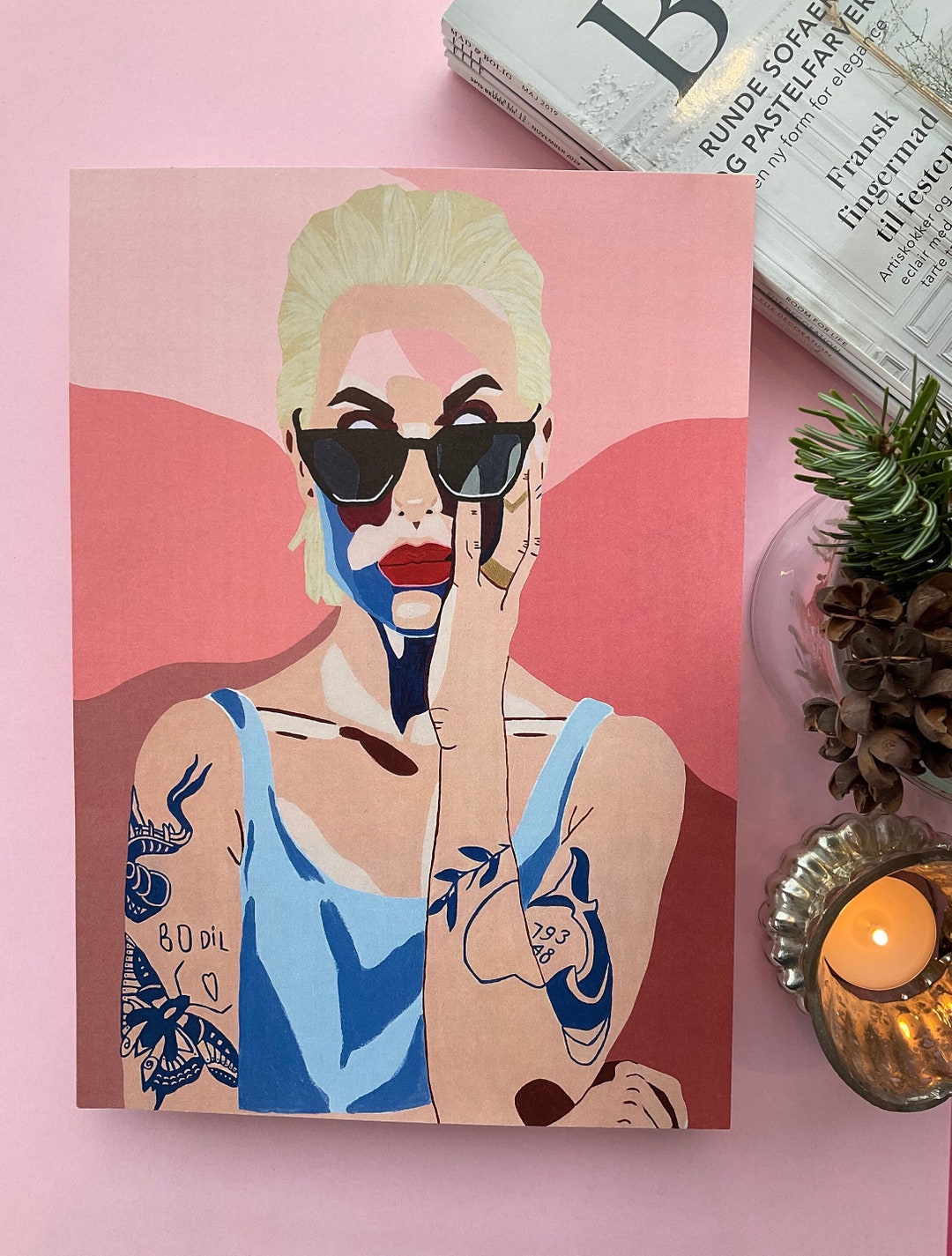 Attitude Rose Art Print A4 A3 Wall Art Holiday Gift - Etsy