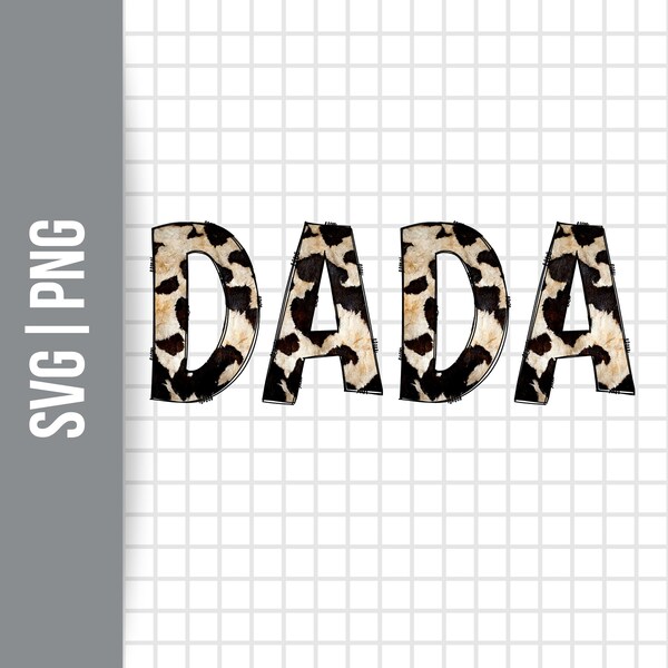 Cow Printed Dada Svg - Etsy