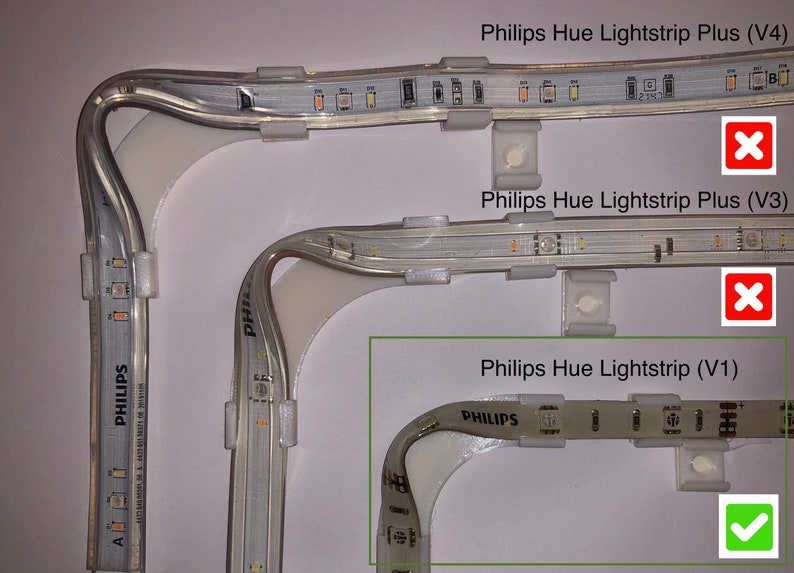 Mounting Clips / Bracket for Philips Hue LED Lightstrip - Etsy