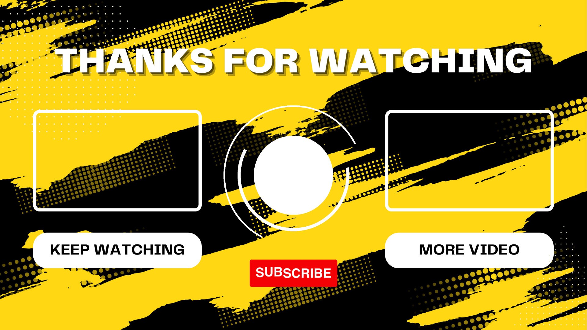 Yellow Animated Thanks for Watching Screen - Etsy