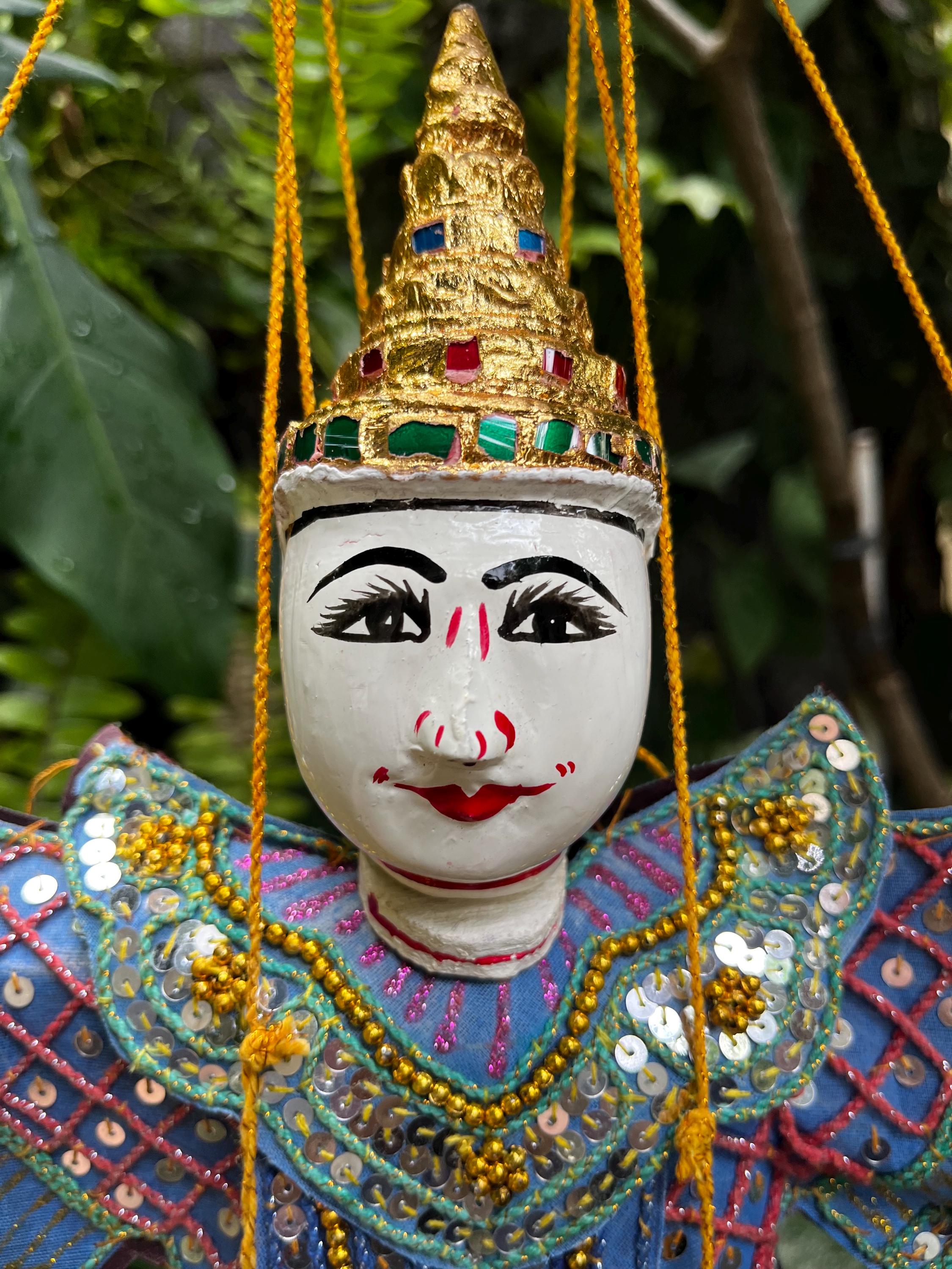 Angel Puppet | Hand-painted Traditional Marionette | Rare Southeast ...