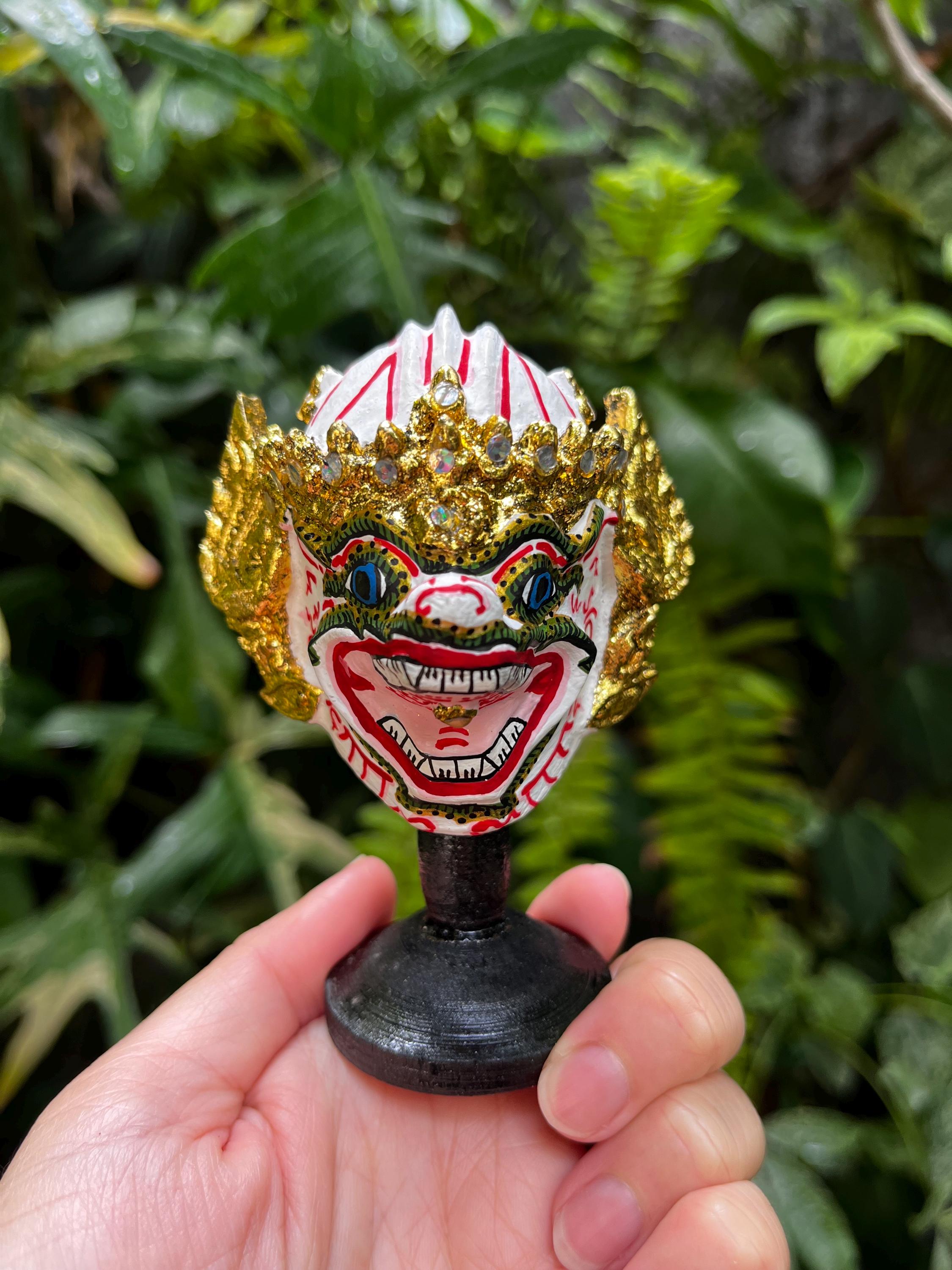 Thai Khon Mask – Hanuman Monkey God Head | Handcrafted Wall Decor ...