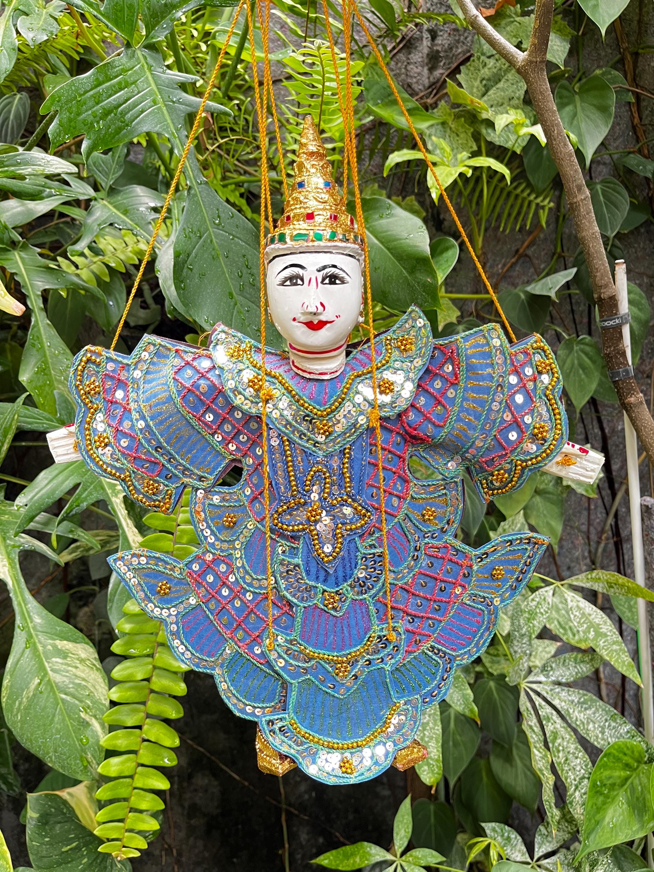 Angel Puppet | Hand-painted Traditional Marionette | Rare Southeast ...