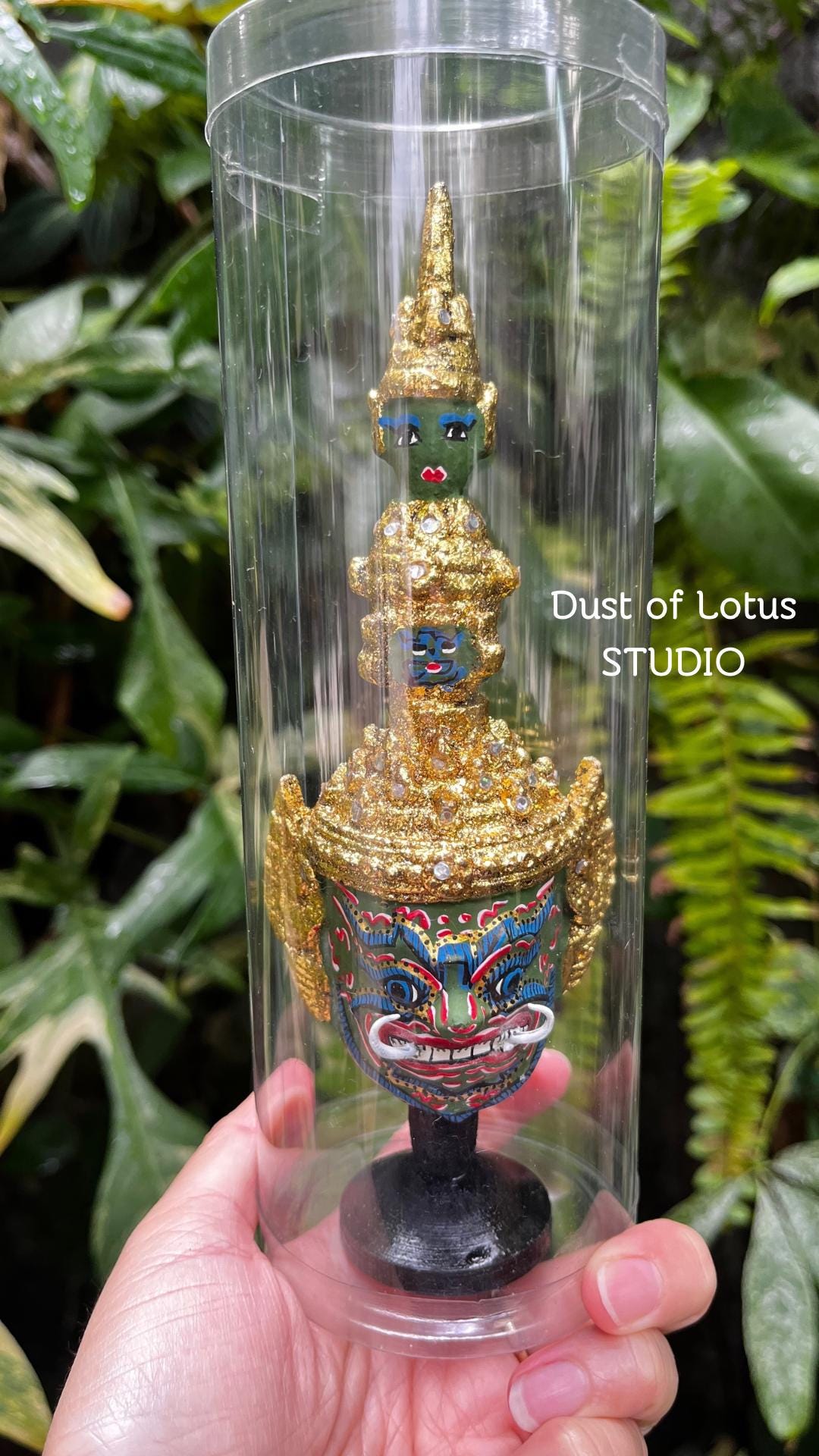 Giant Khon Mask – Triple-faced Tosakanth Amulet – Handcrafted Resin ...