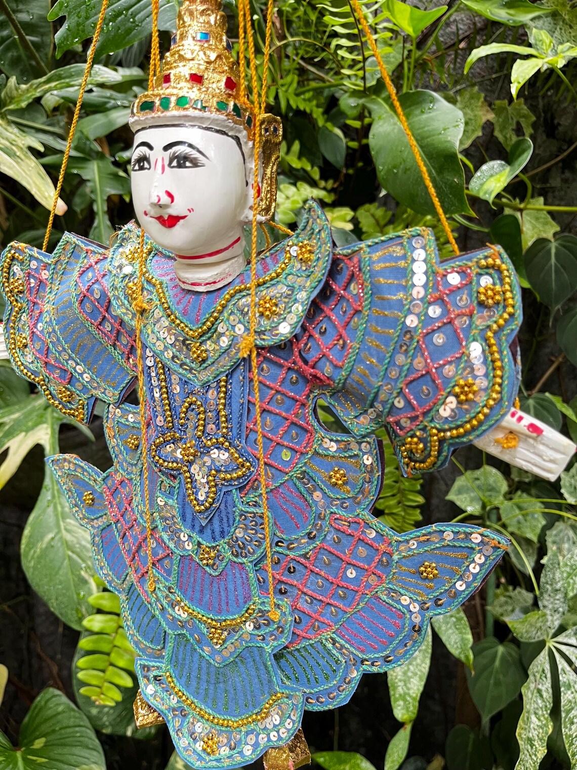 Angel Puppet | Hand-painted Traditional Marionette | Rare Southeast ...