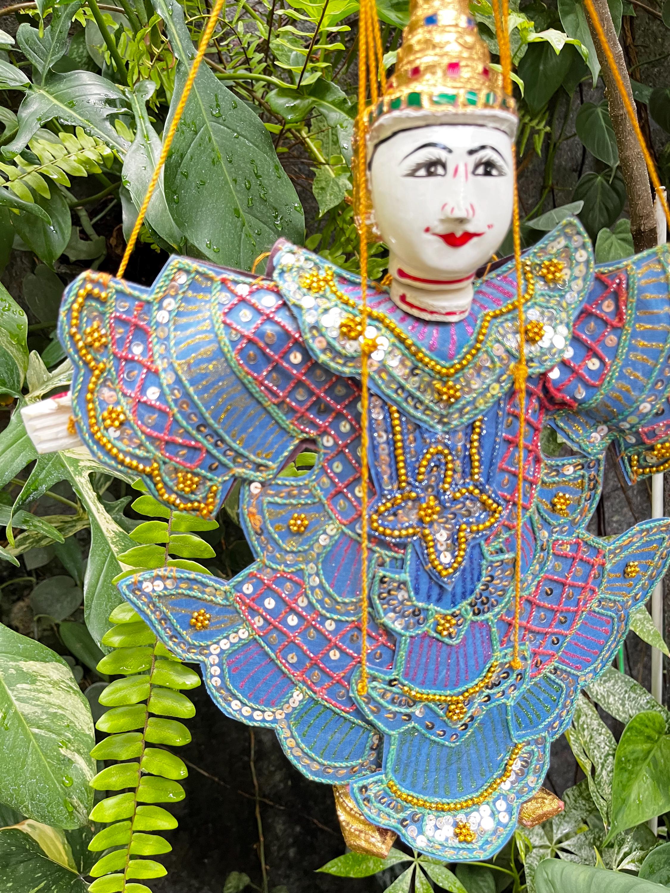 Angel Puppet | Hand-painted Traditional Marionette | Rare Southeast ...