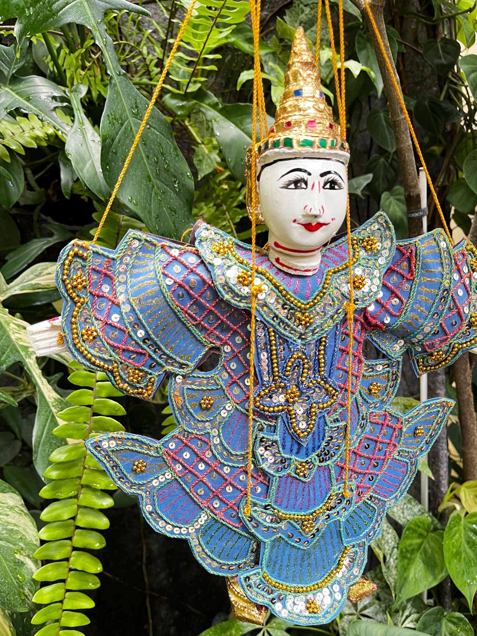 Angel Puppet | Hand-painted Traditional Marionette | Rare Southeast ...