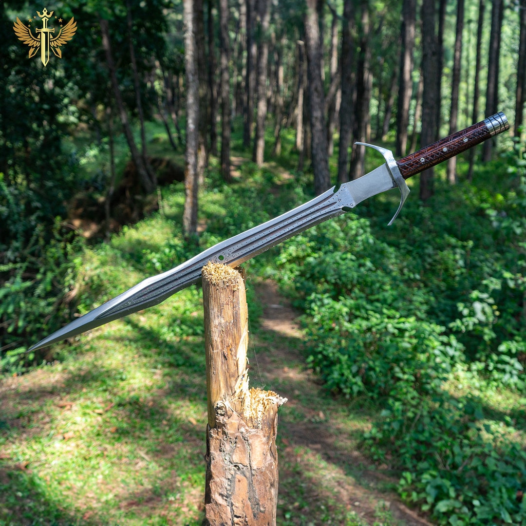 Super Aesthetic Sword With Engraved Blade Medieval Sword With - Etsy