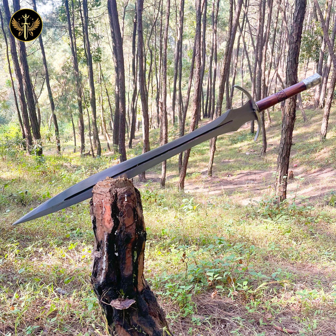 29 Inch Classic Handcrafted Sword With Fur Sheath, Functional ...