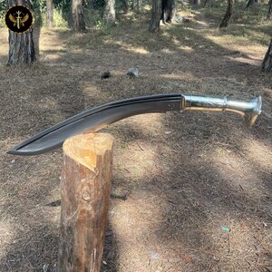 18 Inch Traditional Long Kukri With Leather Sheath Fixed - Etsy