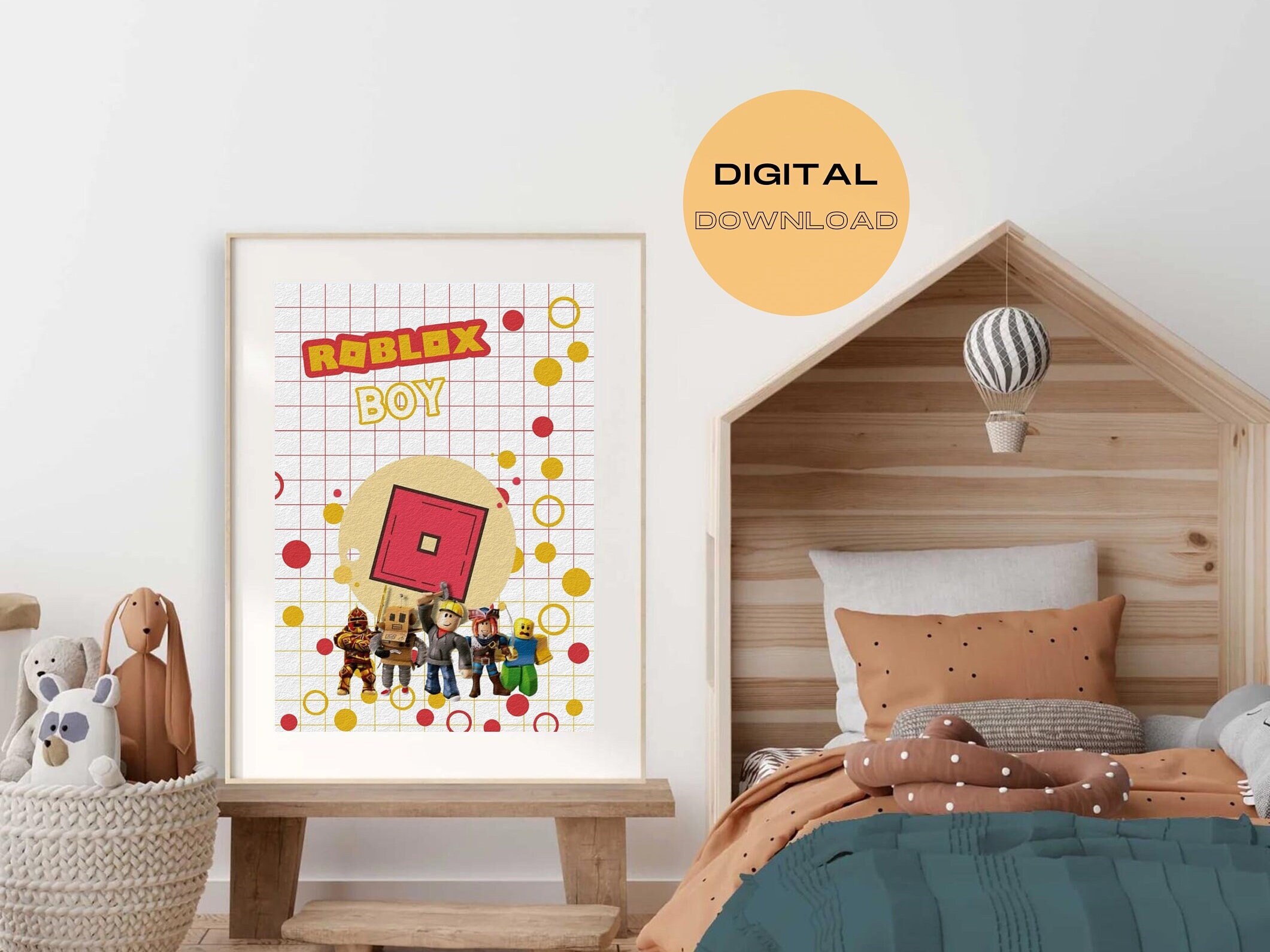 Roblox Print, Roblox Poster, Roblox Boy, Cool Poster for Boys, Roblox ...