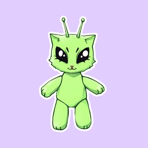 Ikea Alien Cat Sticker - Etsy