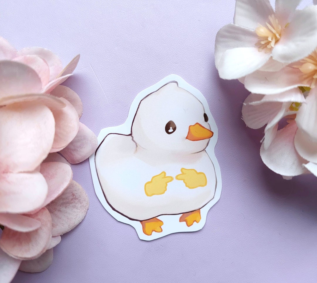 Shy Duck Sticker - Etsy