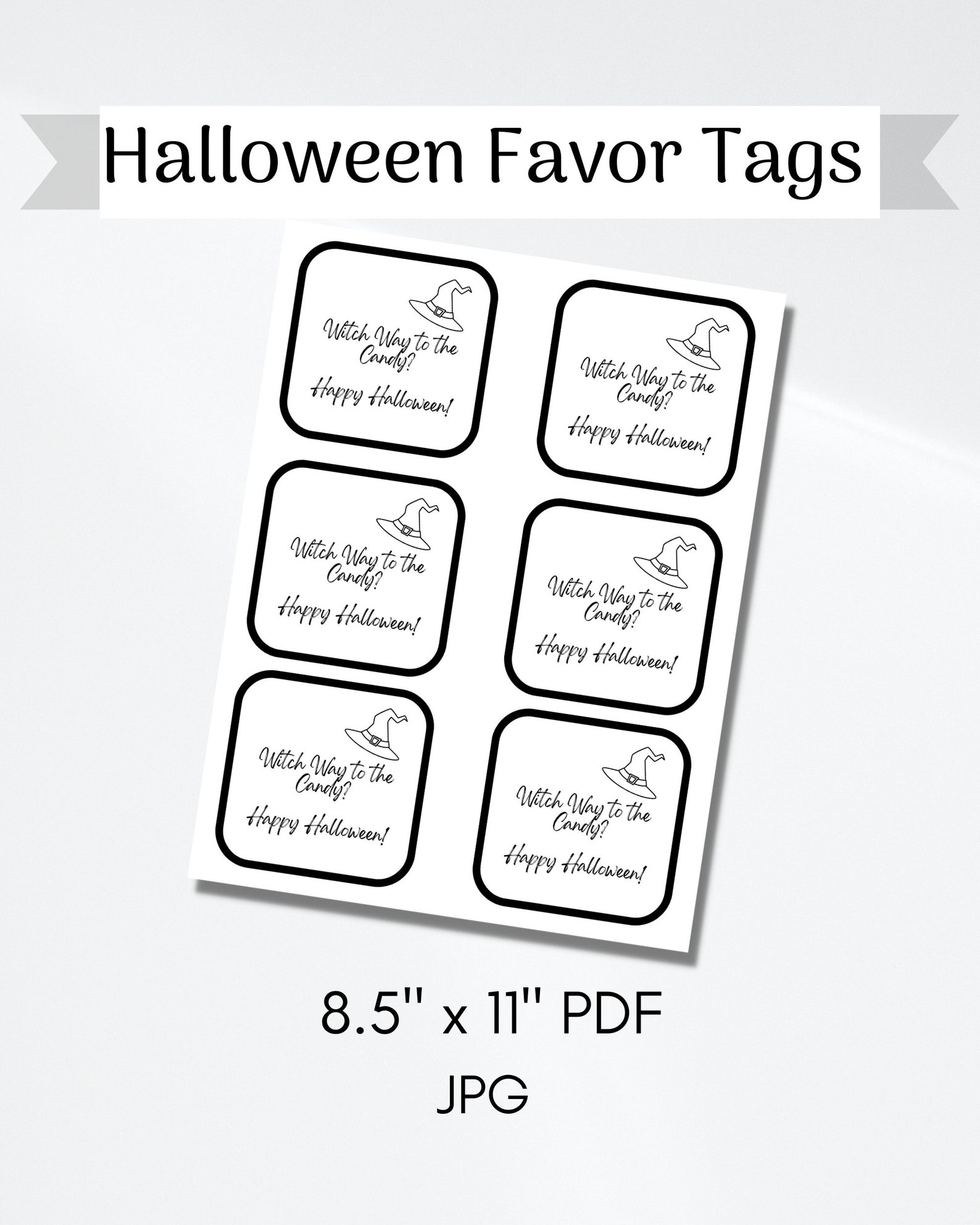 Halloween Bag Tag Printable Bundle, Favor Tags, Candy Bag Tags - Etsy