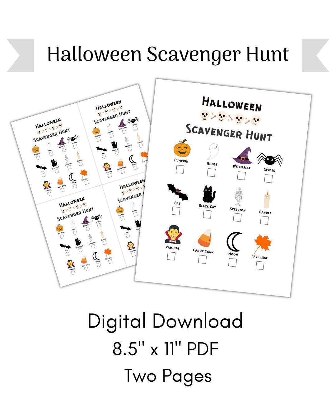 Halloween Scavenger Hunt, Halloween Scavenger Hunt Printable, Halloween ...