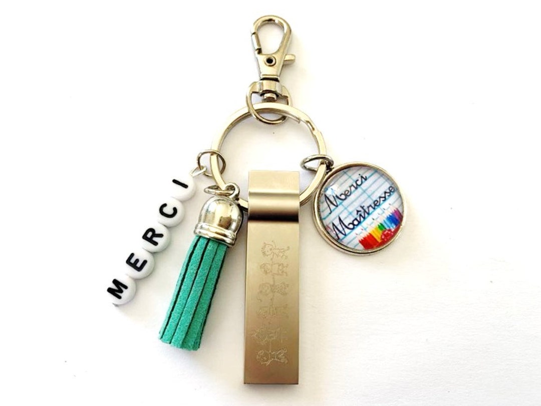 Key Ring, 4GB USB Key, Thank You Mistress, Glass Cabochon, Mistress ...