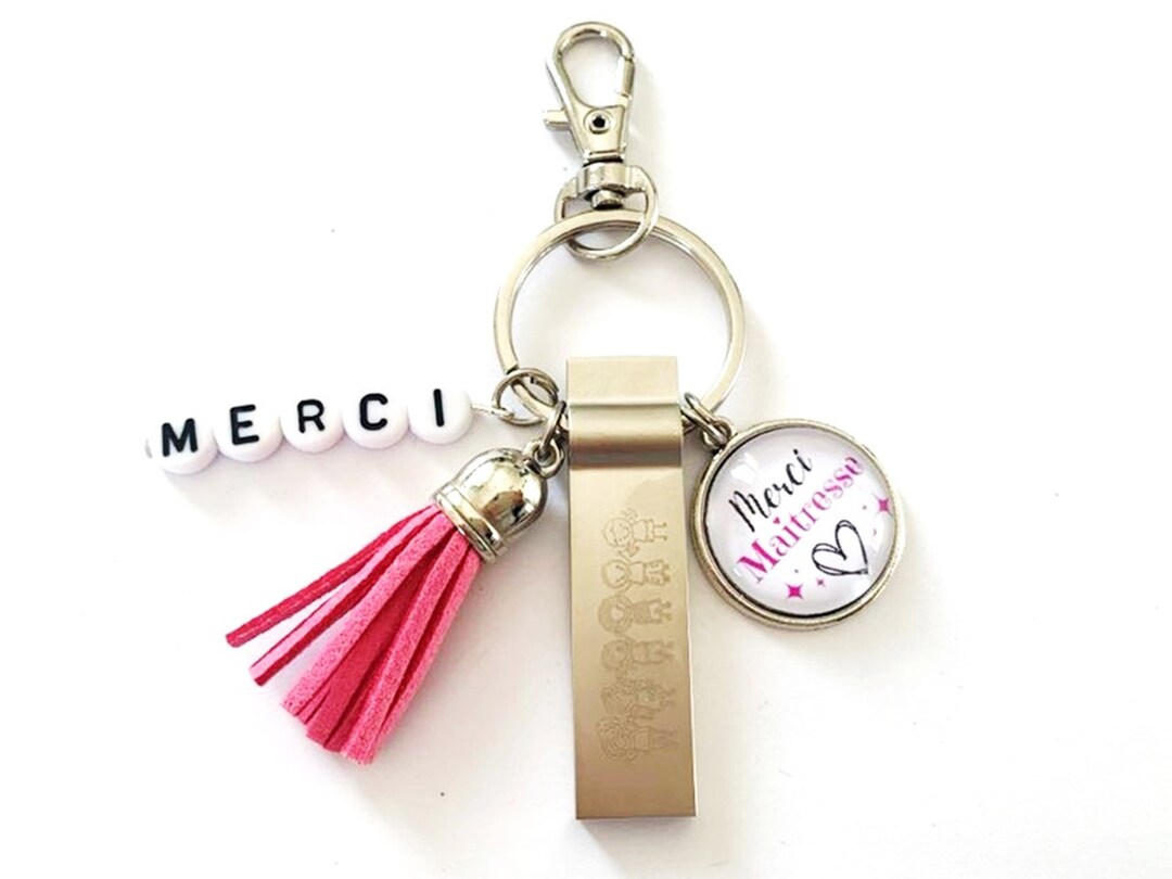 Key Ring, 4GB USB Key, Thank You Mistress, Glass Cabochon, Mistress ...