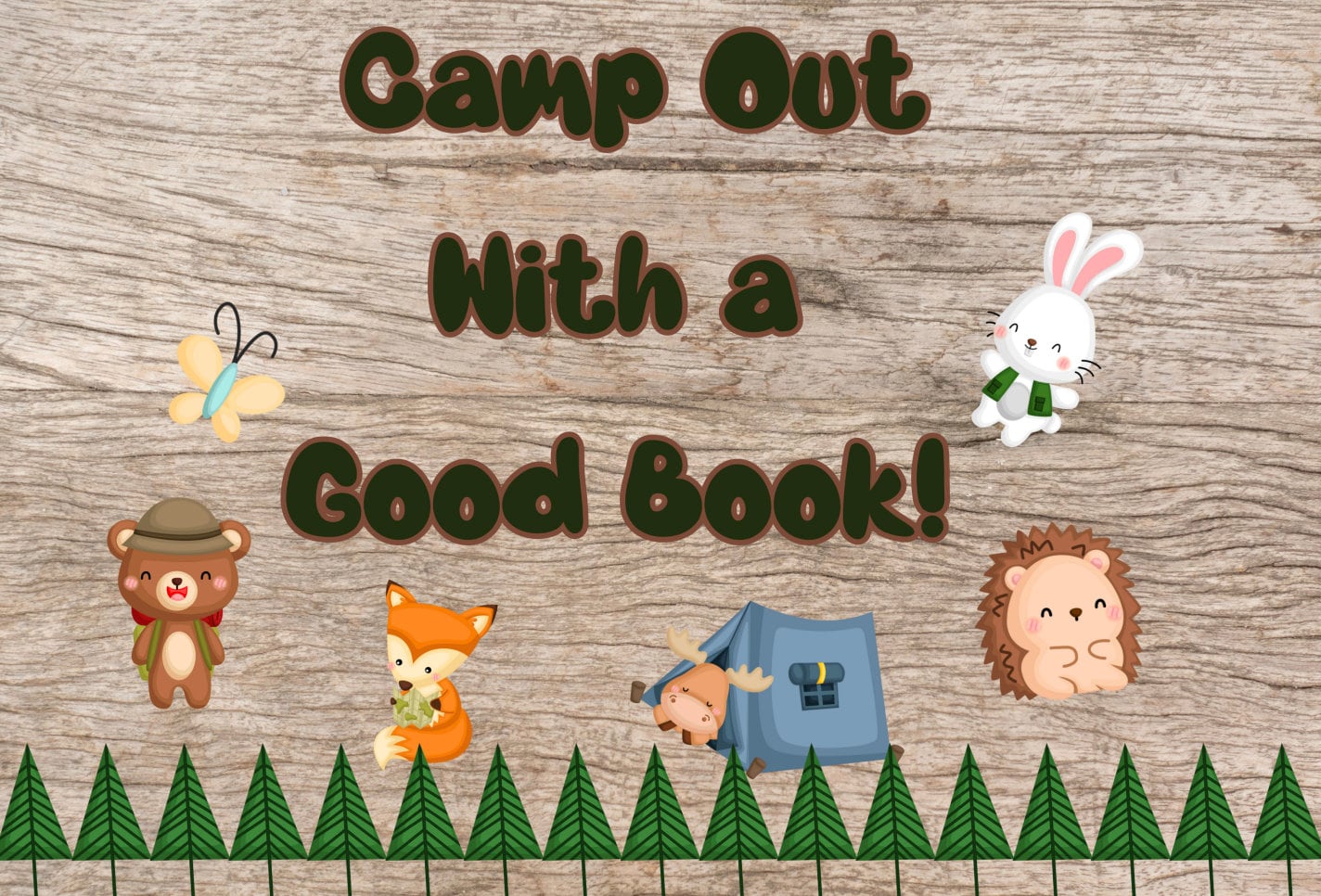 Camp Out With a Good Book Bulletin Board Kit - Etsy