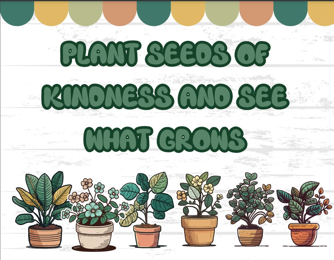 Growing Kindness Plant-themed Bulletin Board - Etsy