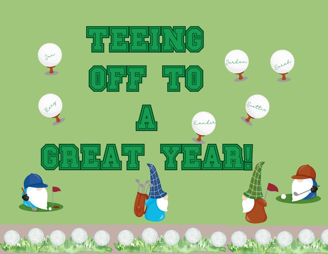 Swinging Into Success Golf-themed Classroom Bulletin Board - Etsy