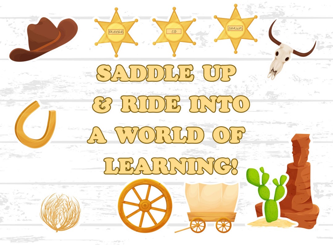 Saddle up and Ride Into a World of Learning Bulletin Board Kit - Etsy