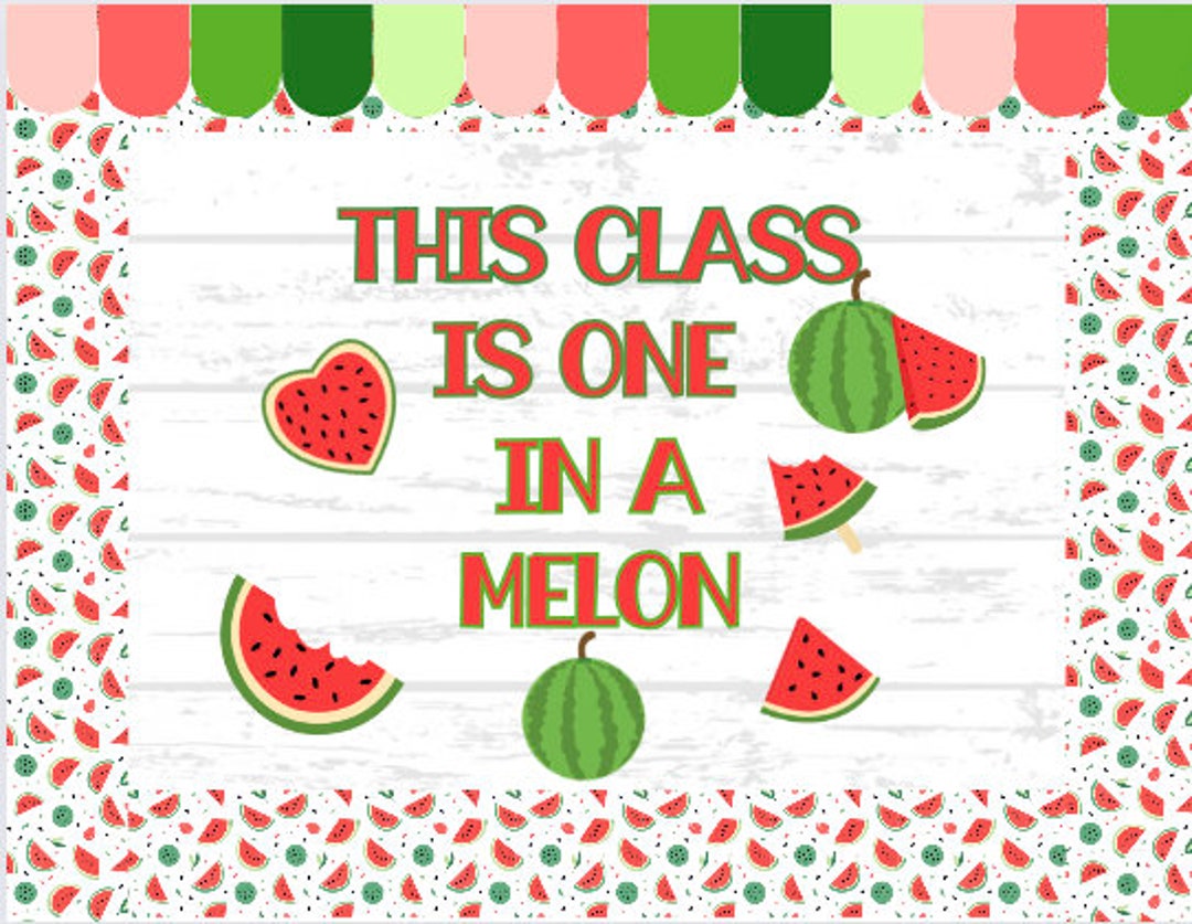 A Watermelon-themed Bulletin Board Kit - Etsy
