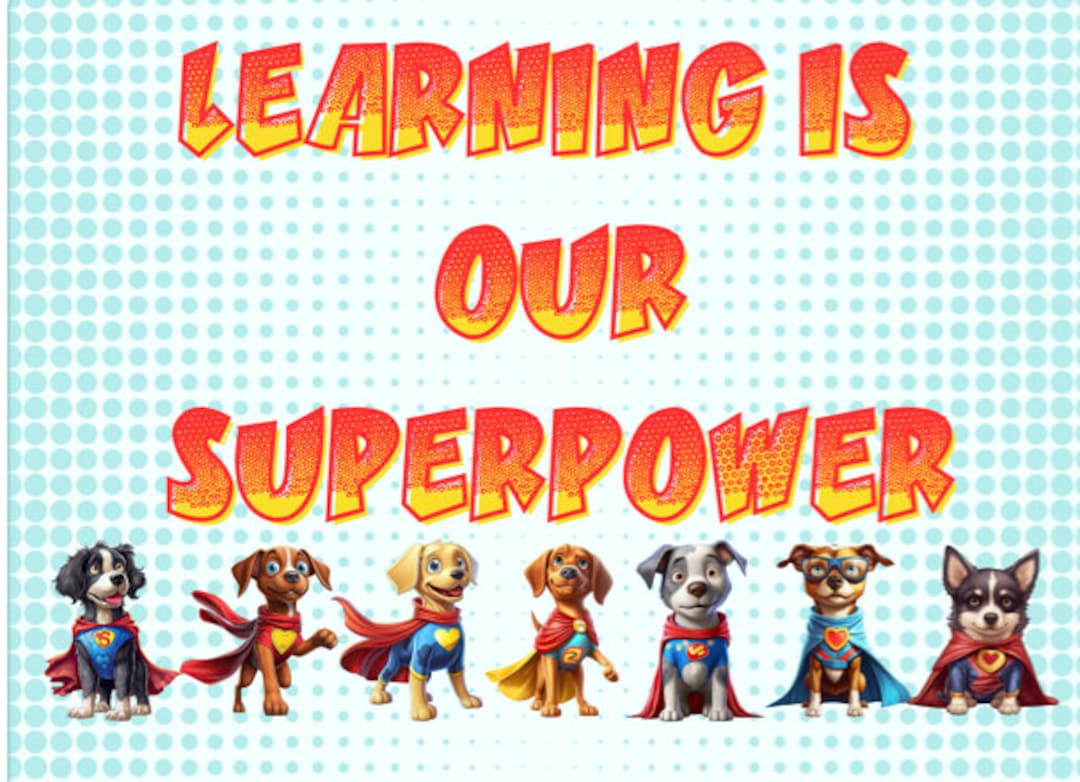 Learning is Our Superpower Printable Bulletin Board Kit - Etsy