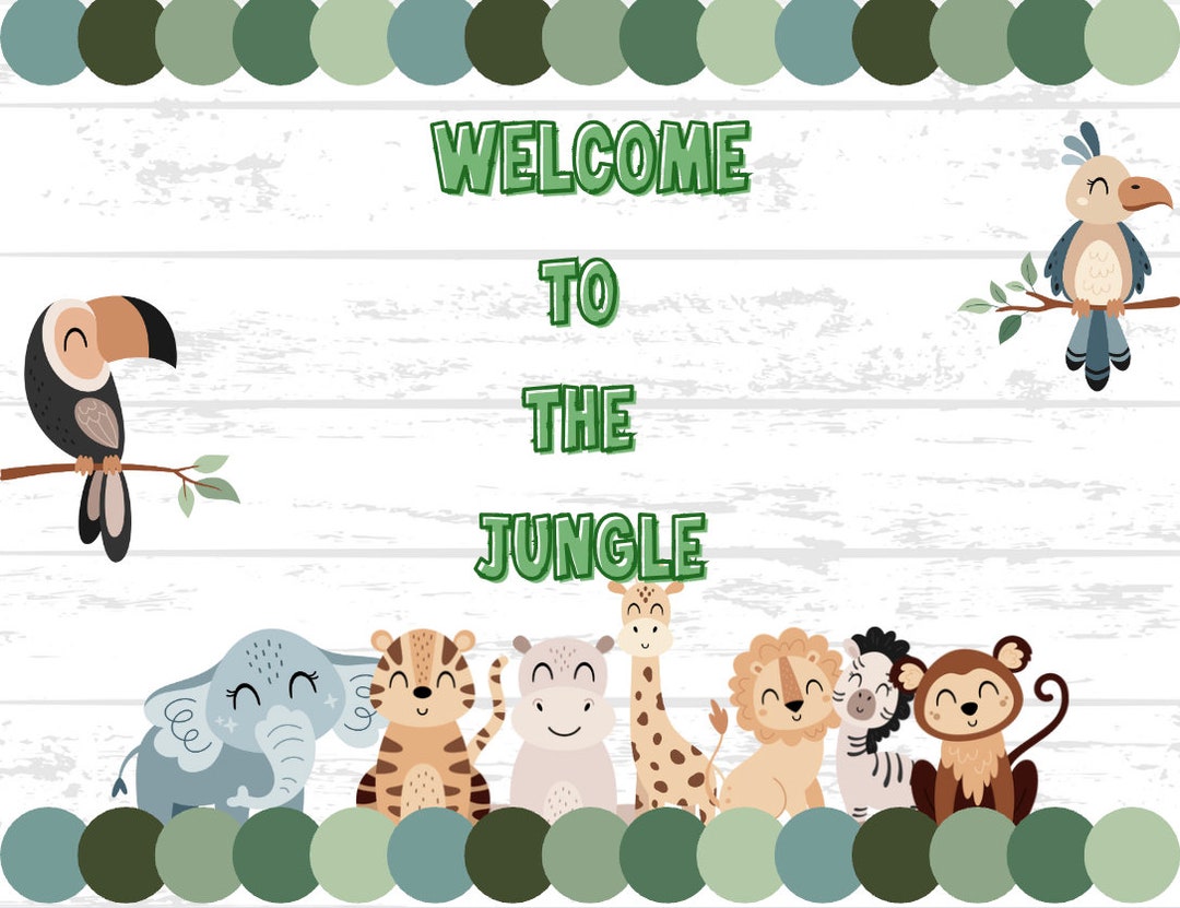 Welcome to the Jungle of Learning Back to School Printable Bulletin ...