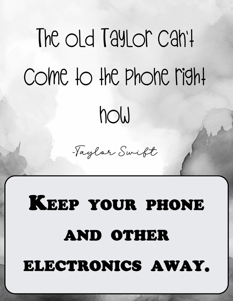 Classroom Rules as Told by Taylor Swift Printable Posters - Etsy