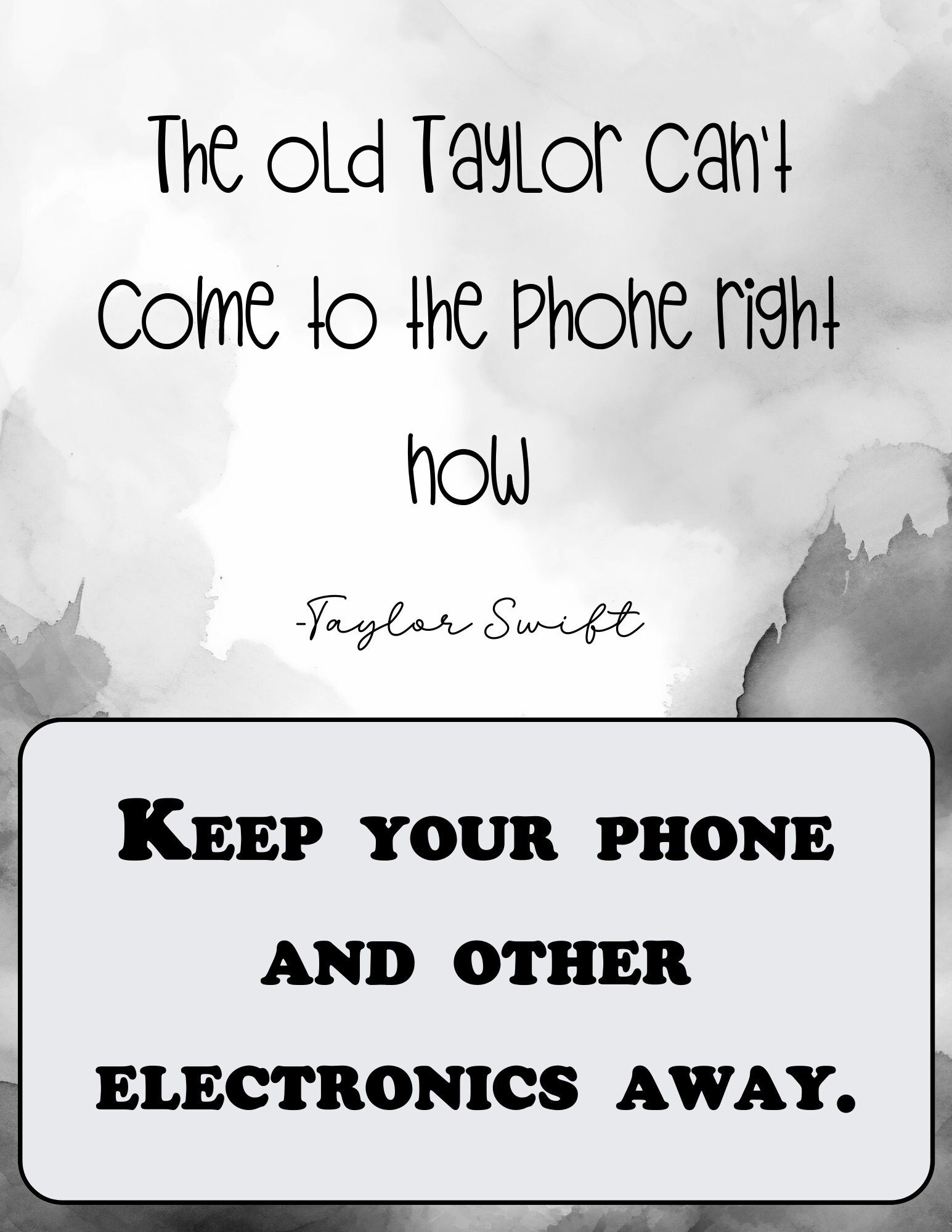 Classroom Rules as Told by Taylor Swift Printable Posters - Etsy