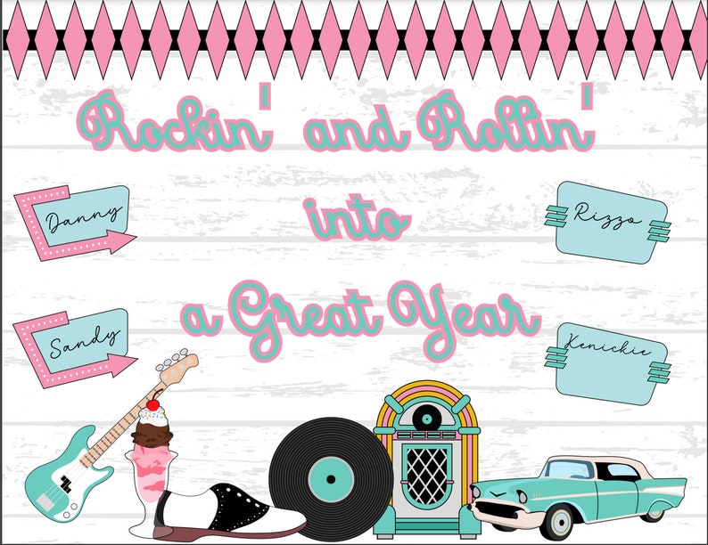 Step Back in Time With Our "diner Days" Bulletin Board Kit and Let's ...