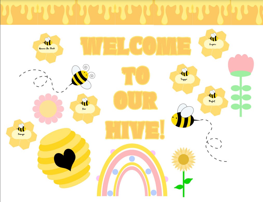 Buzzing Back to School With Busy Bees Printable Bulletin Board - Etsy