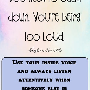 Classroom Rules as Told by Taylor Swift Printable Posters - Etsy