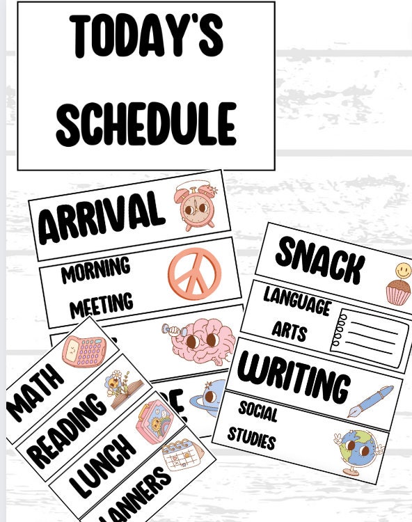 Daily Schedule Cards With Pictures - Etsy