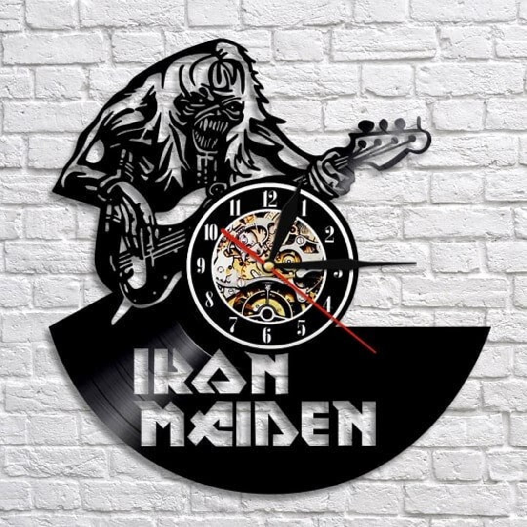 Heavy Metal Band Vinyl Record Clock, Music Lover Gift for Men, Rock ...