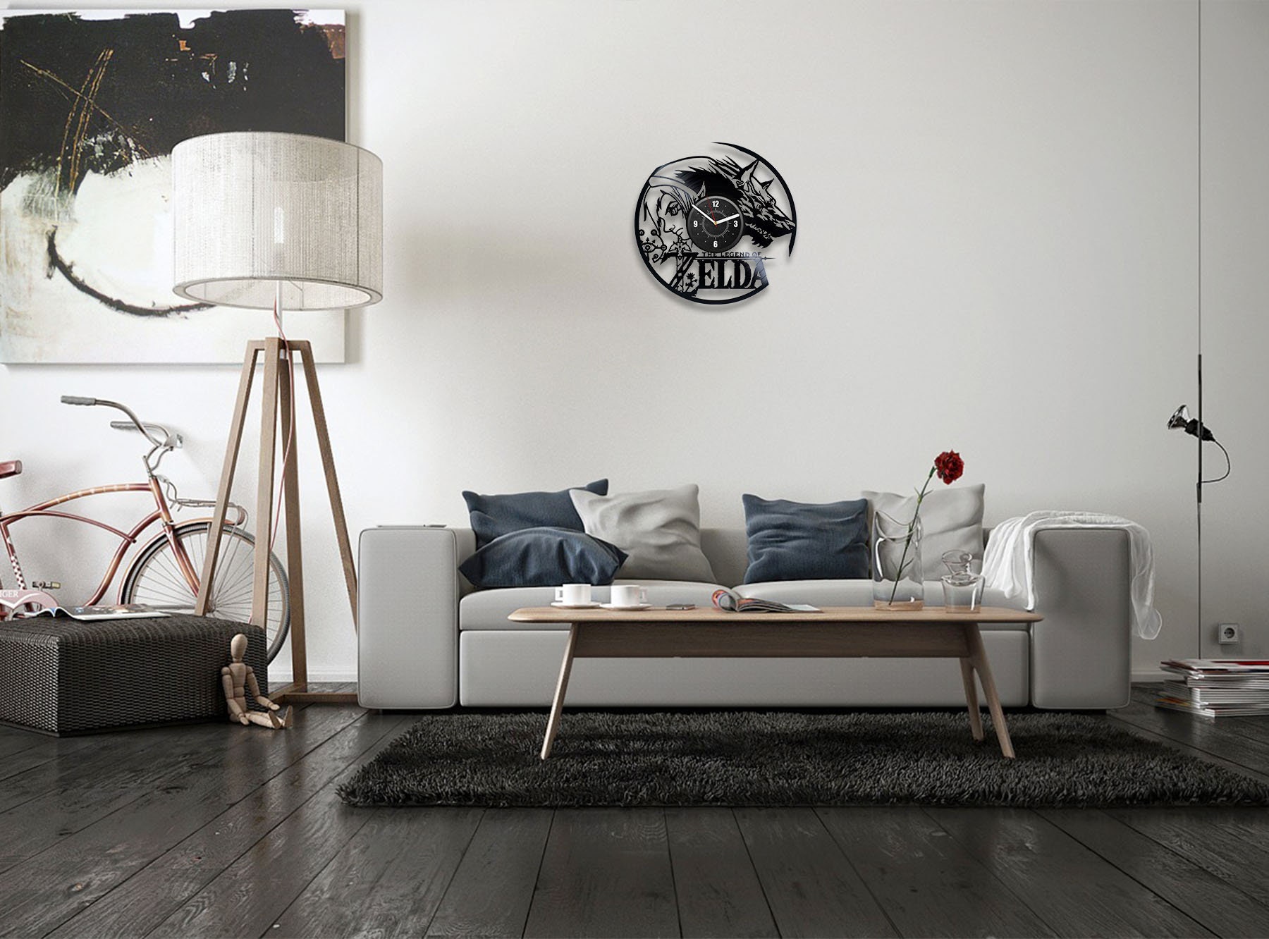 The Legend of Zelda Vinyl Record Wall Clock Breath of the Wild Art Game ...