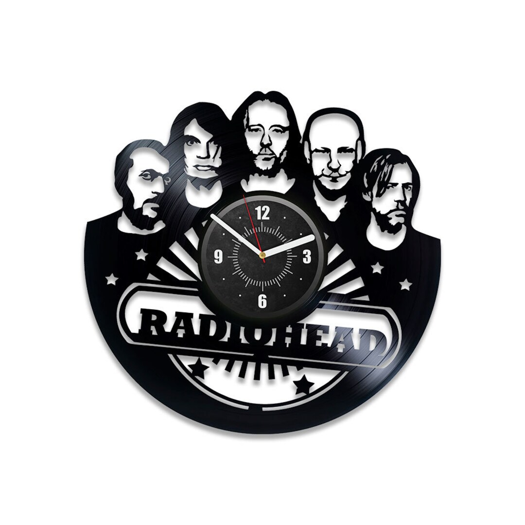 Rock Band Vinyl Record Large Wall Clock Rock Music Wall Art ...