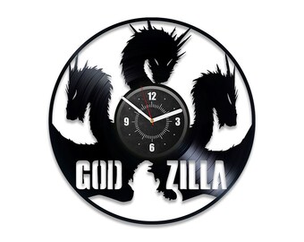 Godzilla Record Clock - Etsy