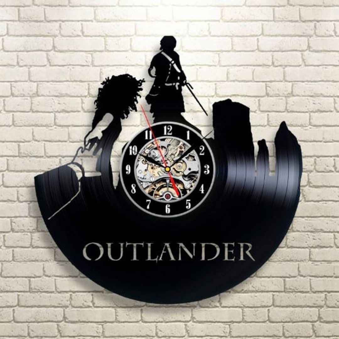 Outlander Vinyl Record Clock, New Home Decor, Movie Artwork, Modern ...