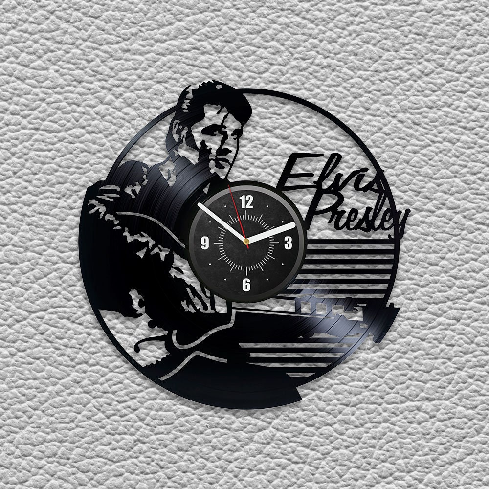 Elvis Presley Vinyl Record Laser Cut Clock Music Decor Wall - Etsy