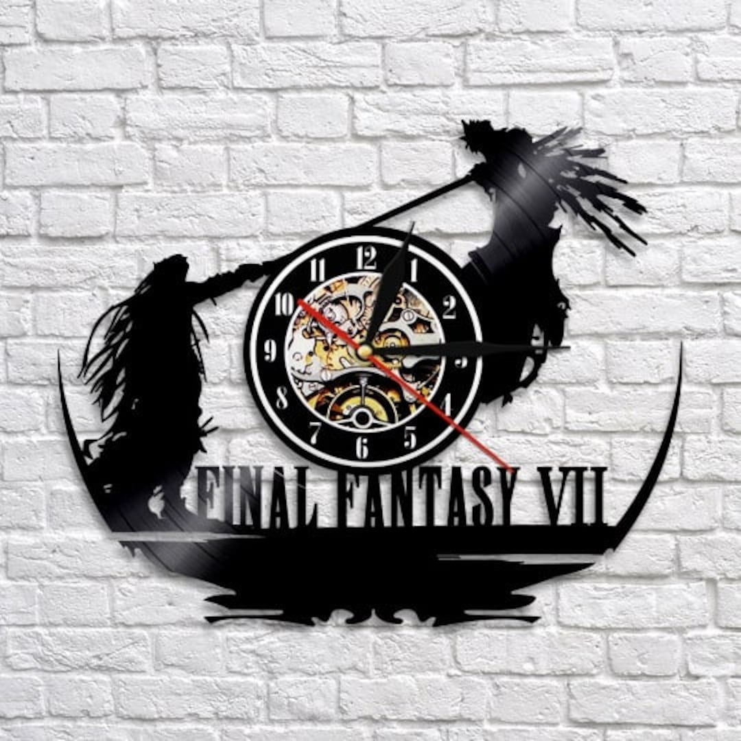 Video Game Vinyl Record Wall Clock, Final Fantasy Decor, Unique Home ...